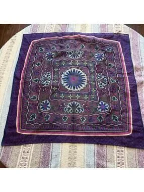 Accessories | Vintage 7s80s Rare Colorful Acute 100 Wool Scarf Made In ...